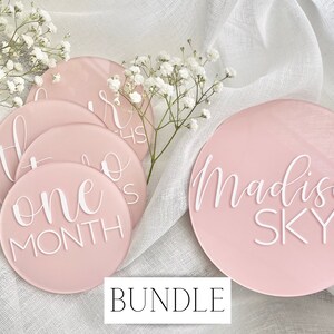 Baby Monthly Milestone Marker Acrylic Monthly Milestone Disc Baby ...
