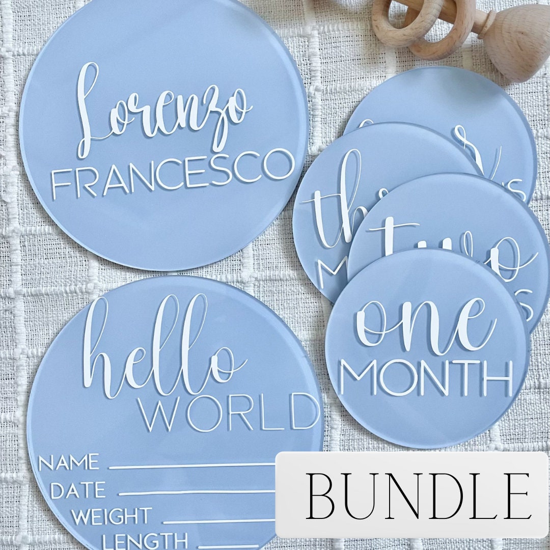 Baby Milestone Marker Acrylic Monthly Milestone Disc Pregnancy ...