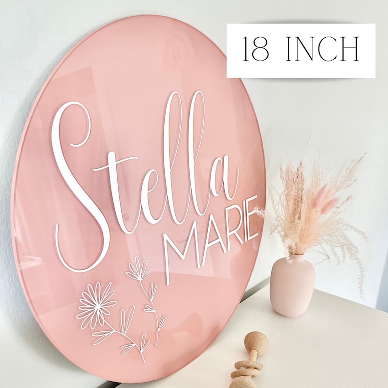 Boho Name Acrylic Sign Baby Nursery Name Sign Surf and Ocean Room Theme ...