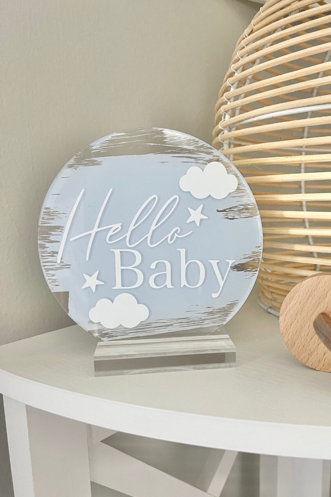 Hello Baby Acrylic Sign Birth Announcement Sign Birth Hospital Sign ...