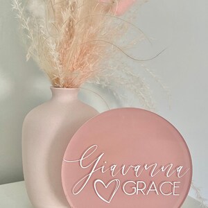Acrylic Baby Girl Sign Personalized Name Sign Custom Name Announcement ...