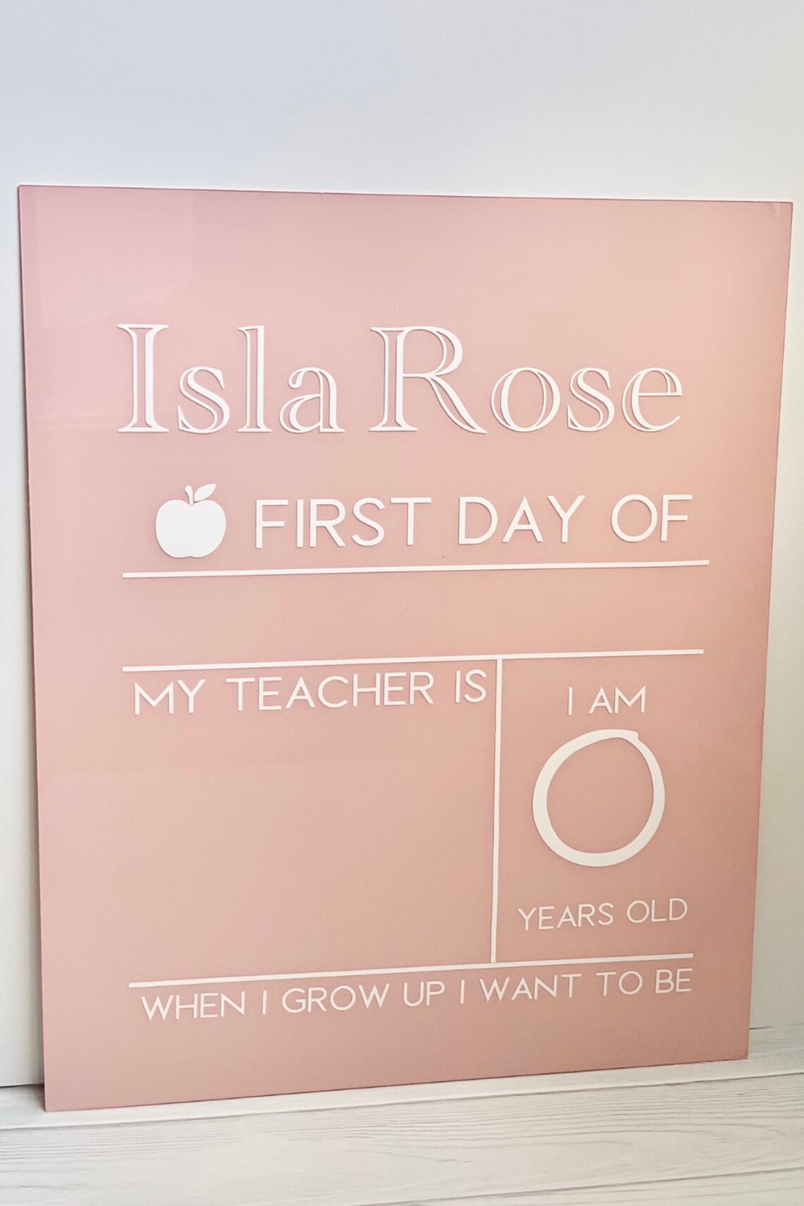 Custom Back to School Sign Acrylic First Day of School Photo Kids ...