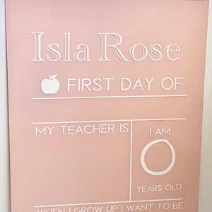 Custom Back to School Sign Acrylic First Day of School Photo Kids ...