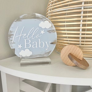 Hello Baby Acrylic Sign Birth Announcement Sign Birth Hospital Sign ...