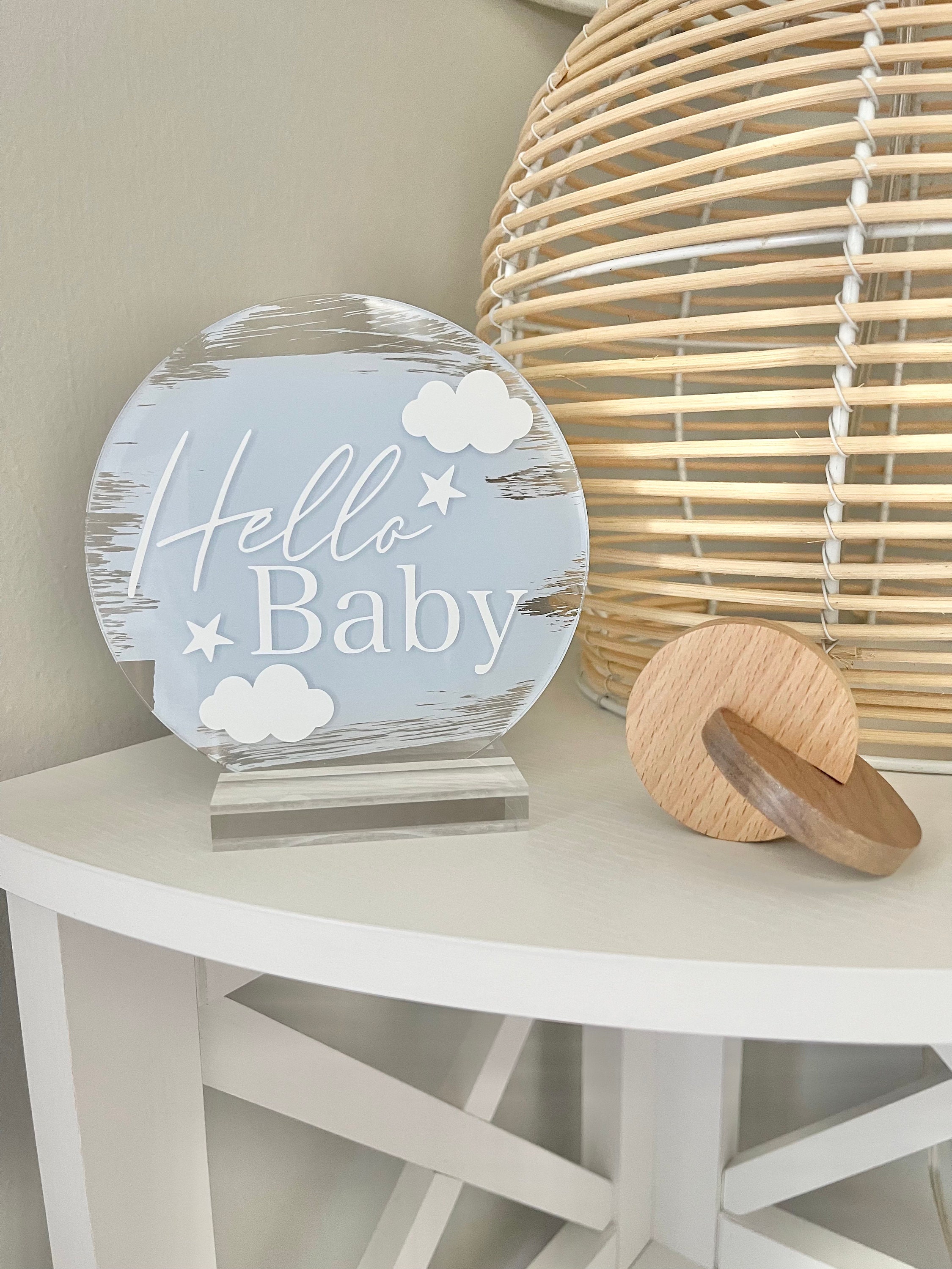 Hello Baby Acrylic Sign Birth Announcement Sign Birth Hospital - Etsy