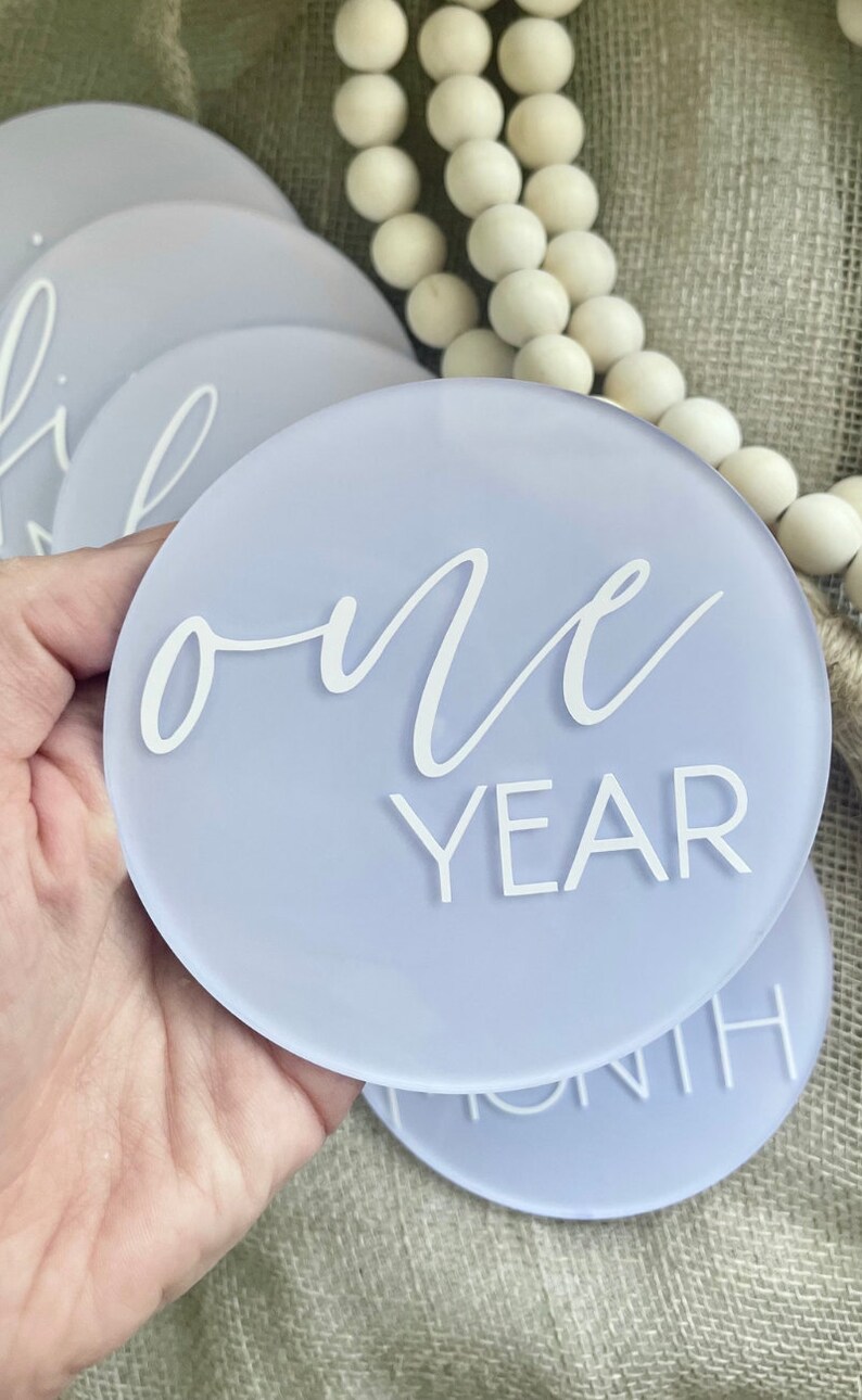 Acrylic Monthly Milestone Marker Baby Milestone Disc Gift for - Etsy