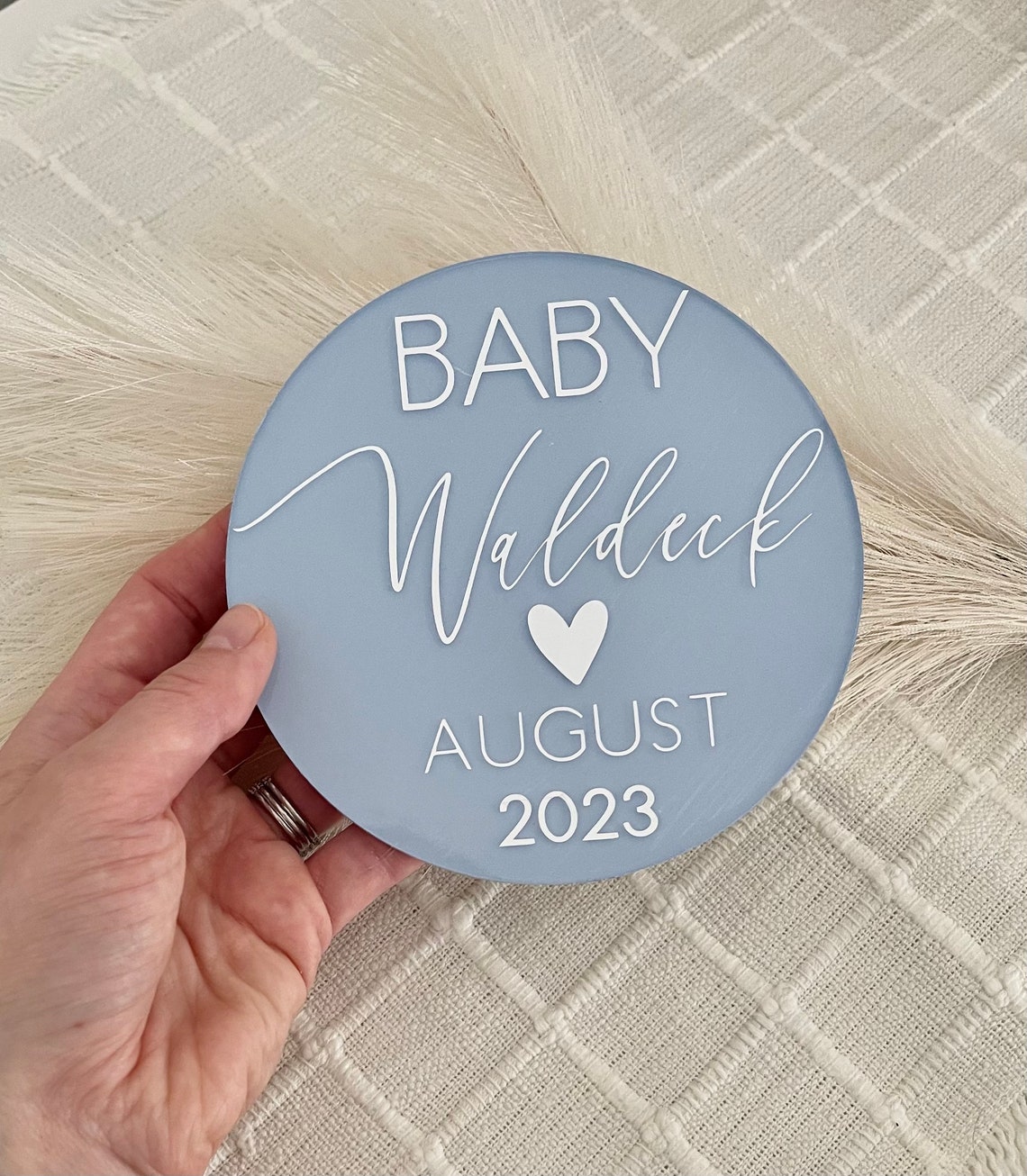 Custom Pregnancy Announcement Sign Acrylic Pregnancy Sign Expecting ...