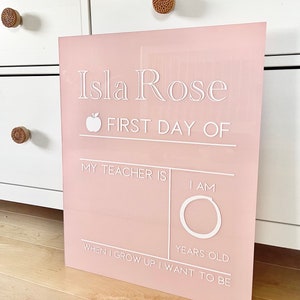 Custom Back to School Sign Acrylic First Day of School Photo Kids ...