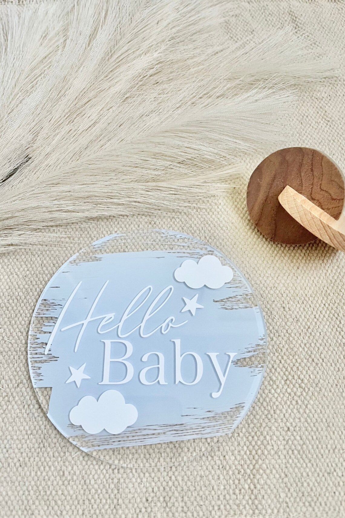 Hello Baby Acrylic Sign Birth Announcement Sign Birth Hospital Sign ...