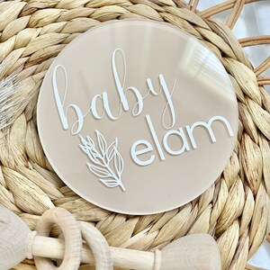 Acrylic Baby Sign Gender Neutral Nursery Personalized Welcome Sign ...