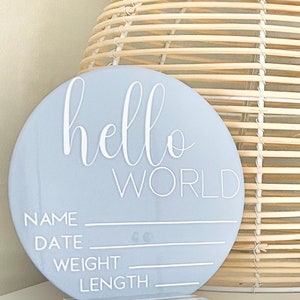 Personalized Birth Announcement Sign Welcome Baby Sign Birth Stats Sign ...