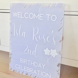 Personalized Birthday Party Sign Kids Birthday Sign Party Welcome Sign ...
