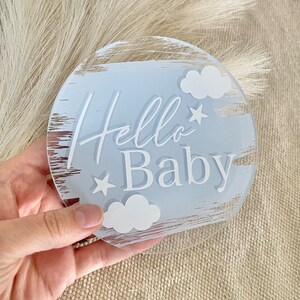 Hello Baby Acrylic Sign Birth Announcement Sign Birth Hospital Sign ...