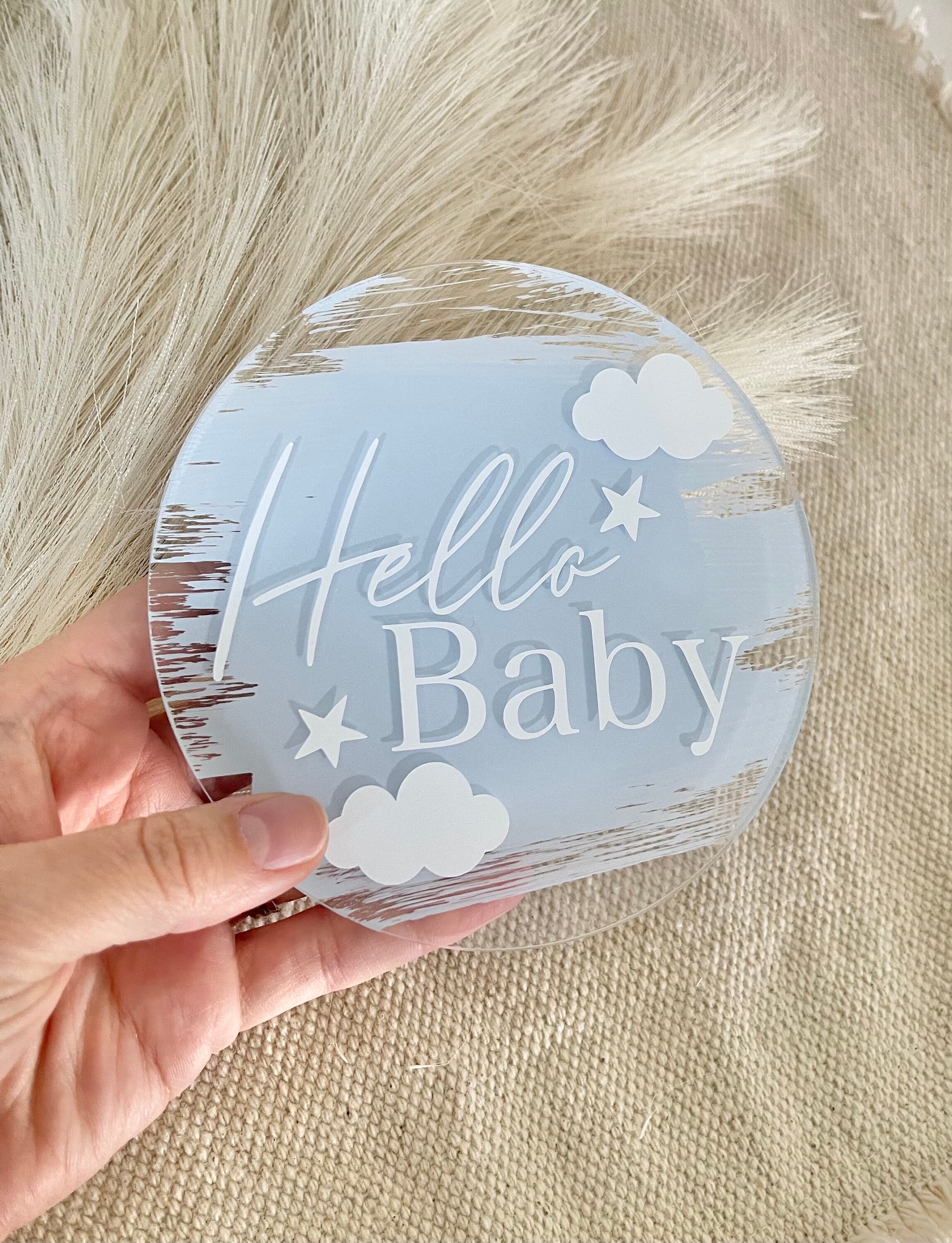 Hello Baby Acrylic Sign Birth Announcement Sign Birth Hospital Sign ...
