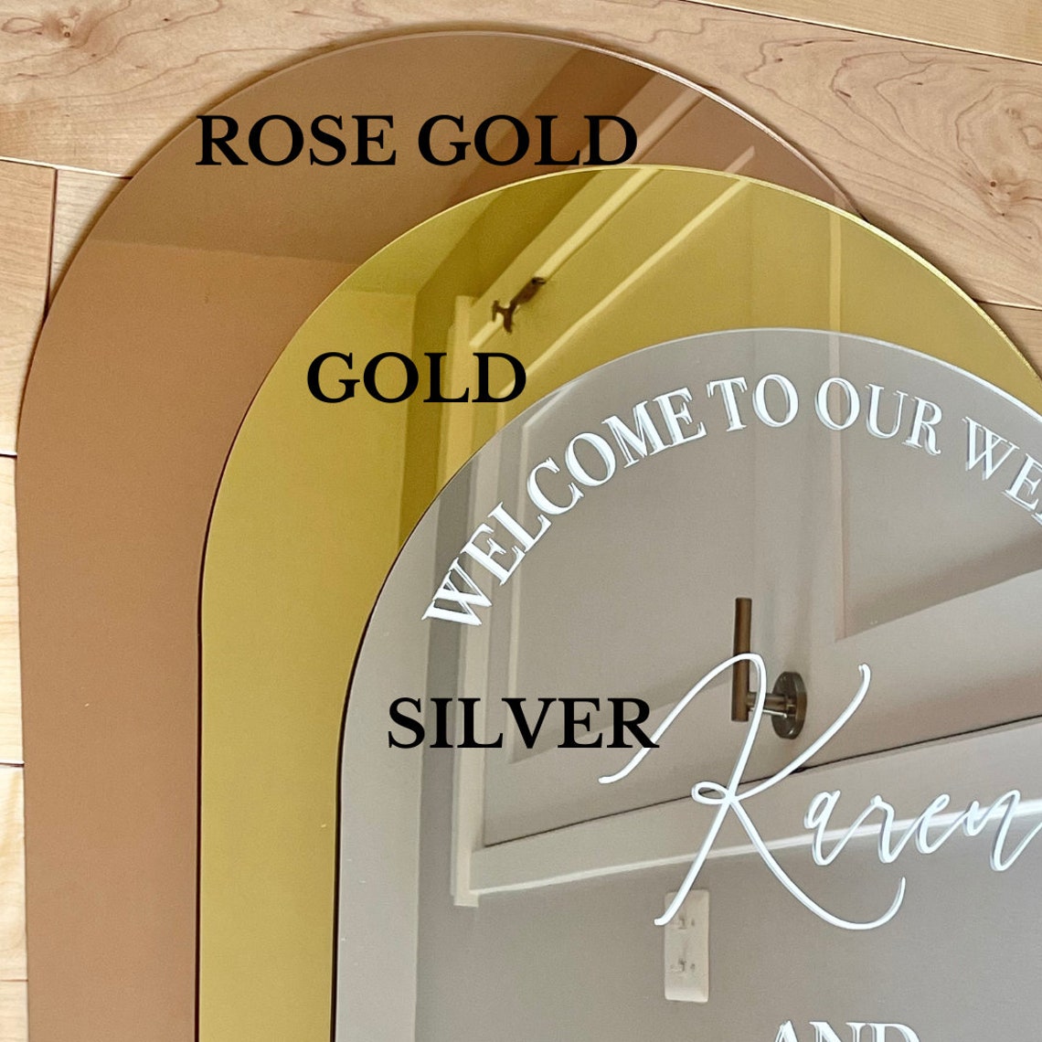 Custom Arch Mirror Acrylic Wedding Sign Mirror Welcome Sign - Etsy