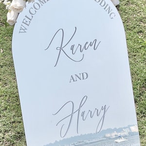 Custom Arch Mirror Acrylic Wedding Sign Mirror Welcome Sign Arch Gold ...
