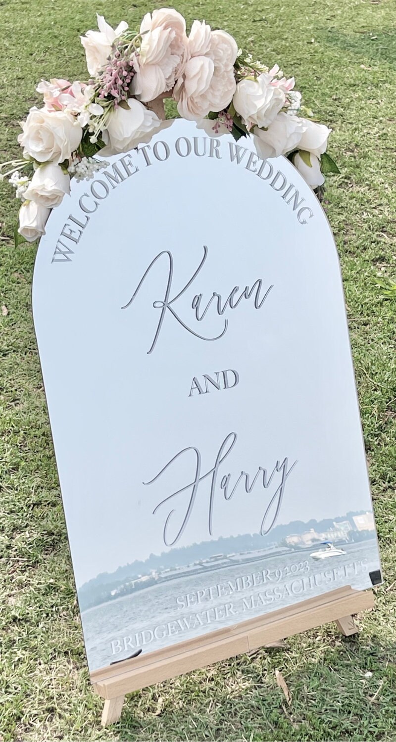 Custom Arch Mirror Acrylic Wedding Sign Mirror Welcome Sign - Etsy