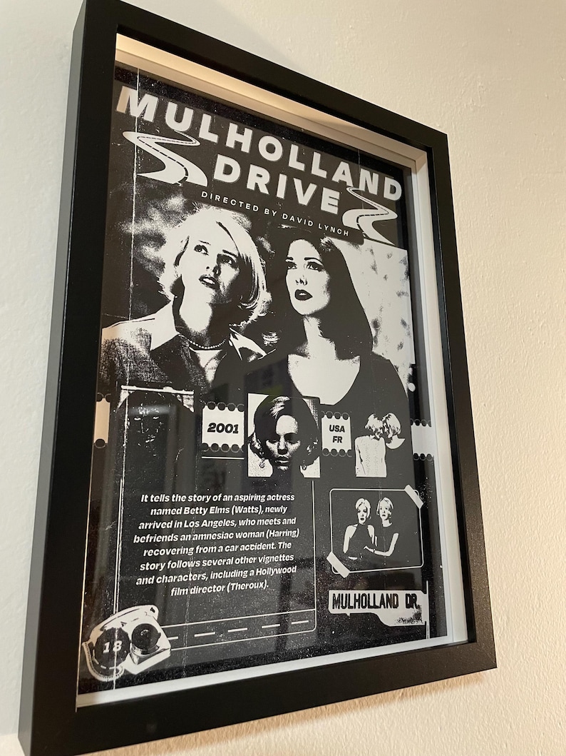 Mulholland Drive Digital Poster, David Lynch, Movie Poster, Surrealism ...
