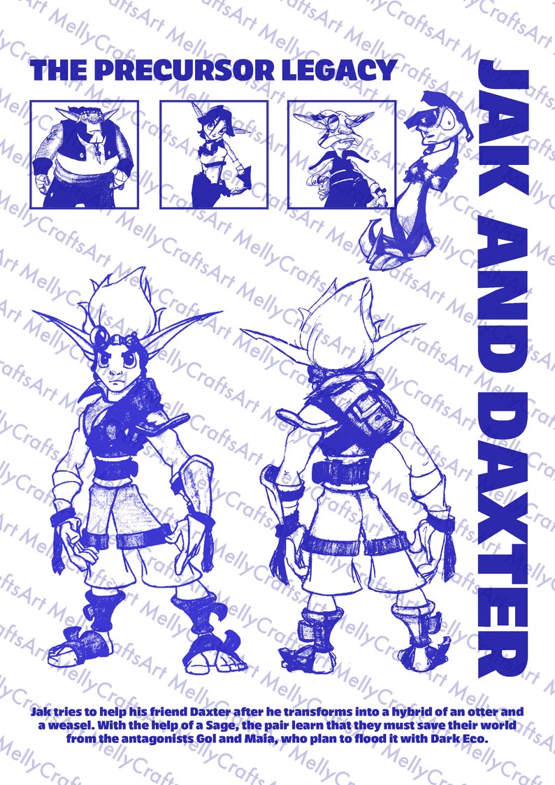 Jak and Daxter Digital Download Poster, Playstation, Game Poster, Jak ...