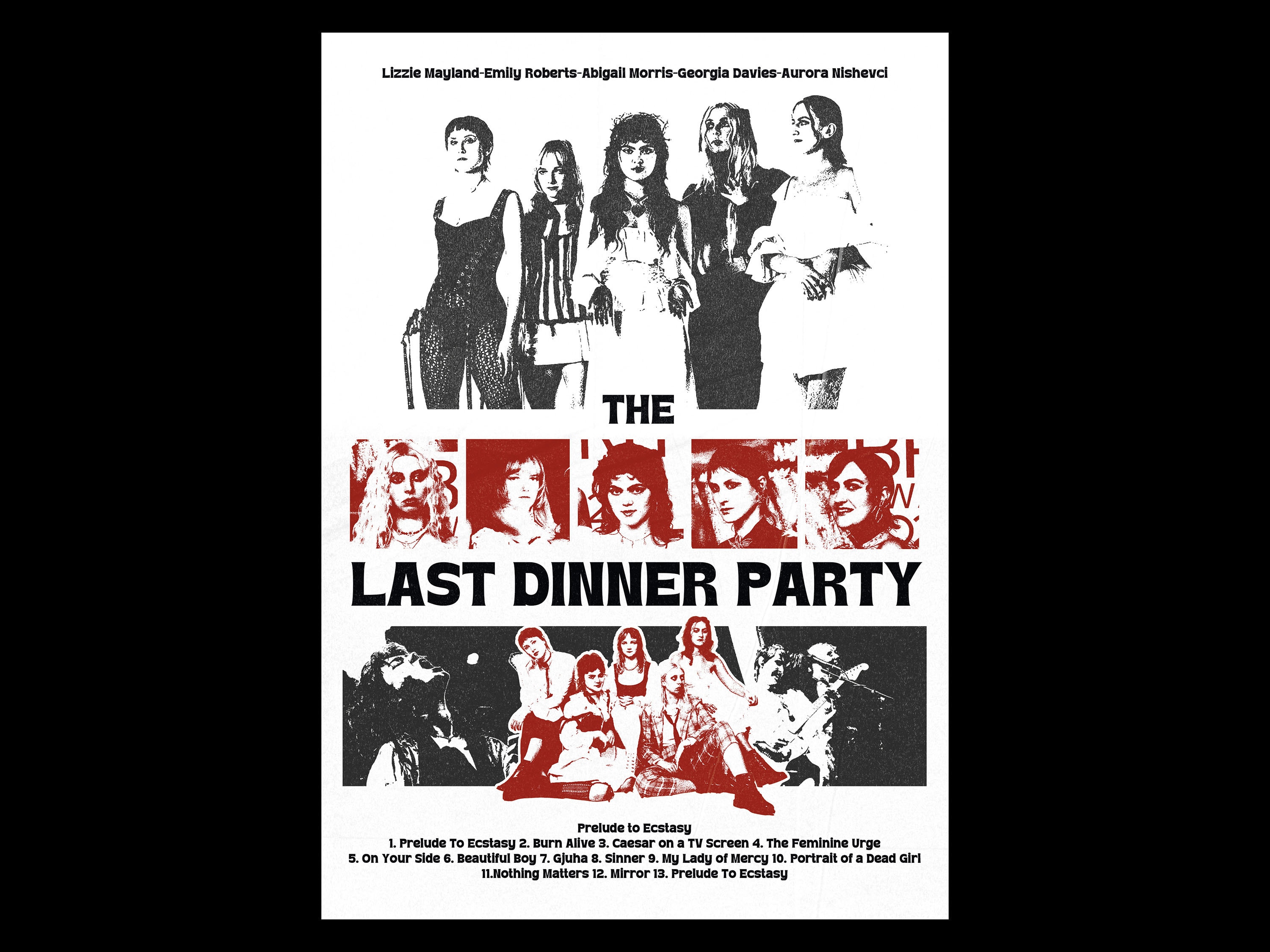The Last Dinner Party Digital Poster, Music Poster, Indie Rock, Abigail ...