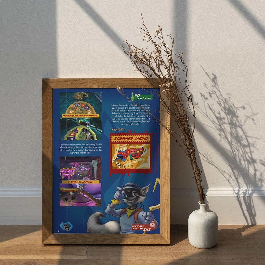 Sly Cooper Digital Download Poster, Sly Cooper, Game Poster, Sly Cooper ...