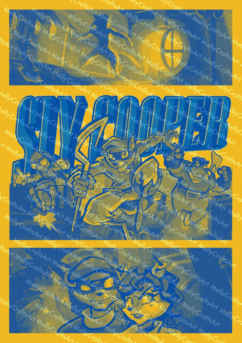 Sly Cooper Digital Download Poster, Sly Cooper, Game Poster, Sly Cooper ...