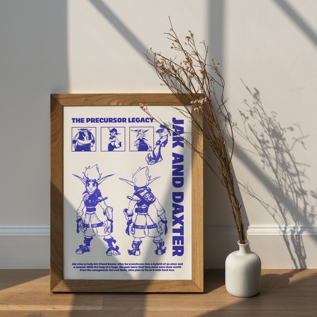 Jak and Daxter Digital Download Poster, Playstation, Game Poster, Jak ...