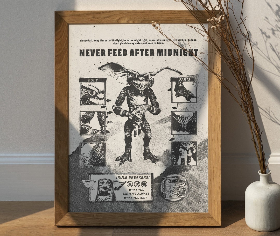 Gremlins Movie Poster, Gizmo, Horror Movie, Mogwai, Halloween - Etsy