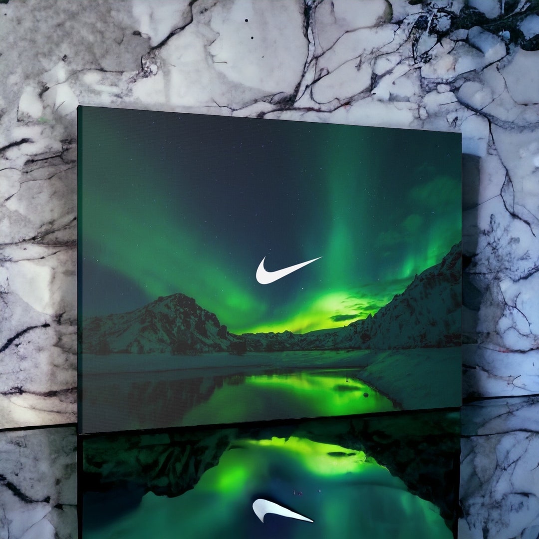 LEGACYART Northern Lights Nike Wall Art Canvas Nike Wall Decor Office ...