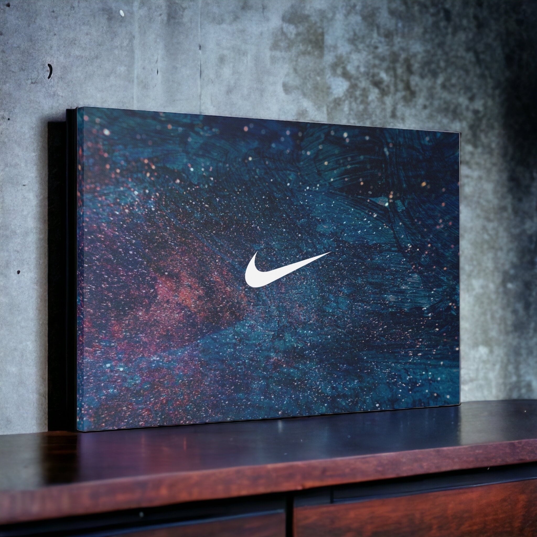 LEGACYART Blue Abstract Canvas Nike Wall Art Print - Etsy