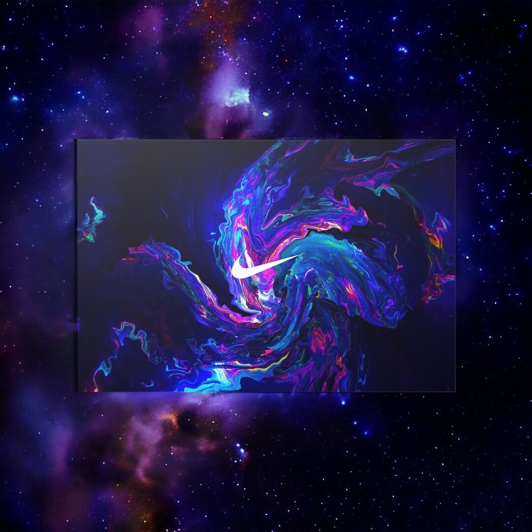 LEGACYART Blue Nike Psychedelic Poster Art - High Quality Detailed ...