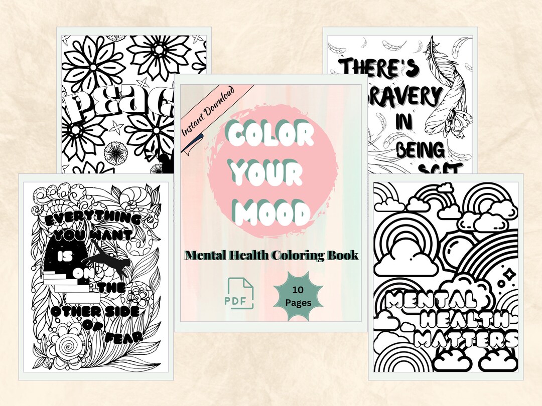 Mental Health Coloring Pages | Printable Coloring Pages | Adult ...