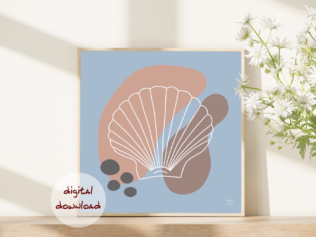Wall Art Boho Style Line Art Art Print Square Minimalist - Etsy