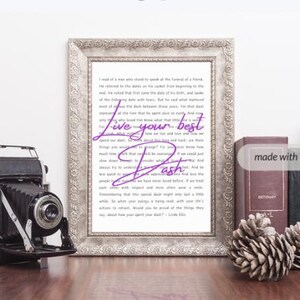 The Dash - Linda Ellis - Live Your Best Dash Print - Digital Download ...