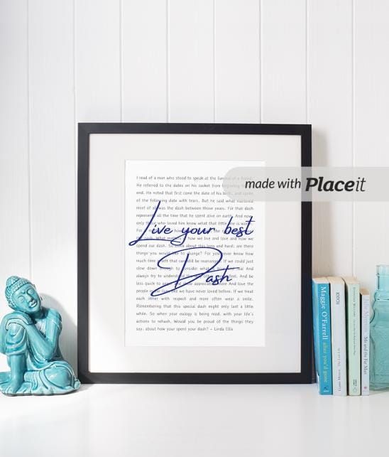 The Dash - Linda Ellis - Live Your Best Dash Print - Digital Download ...