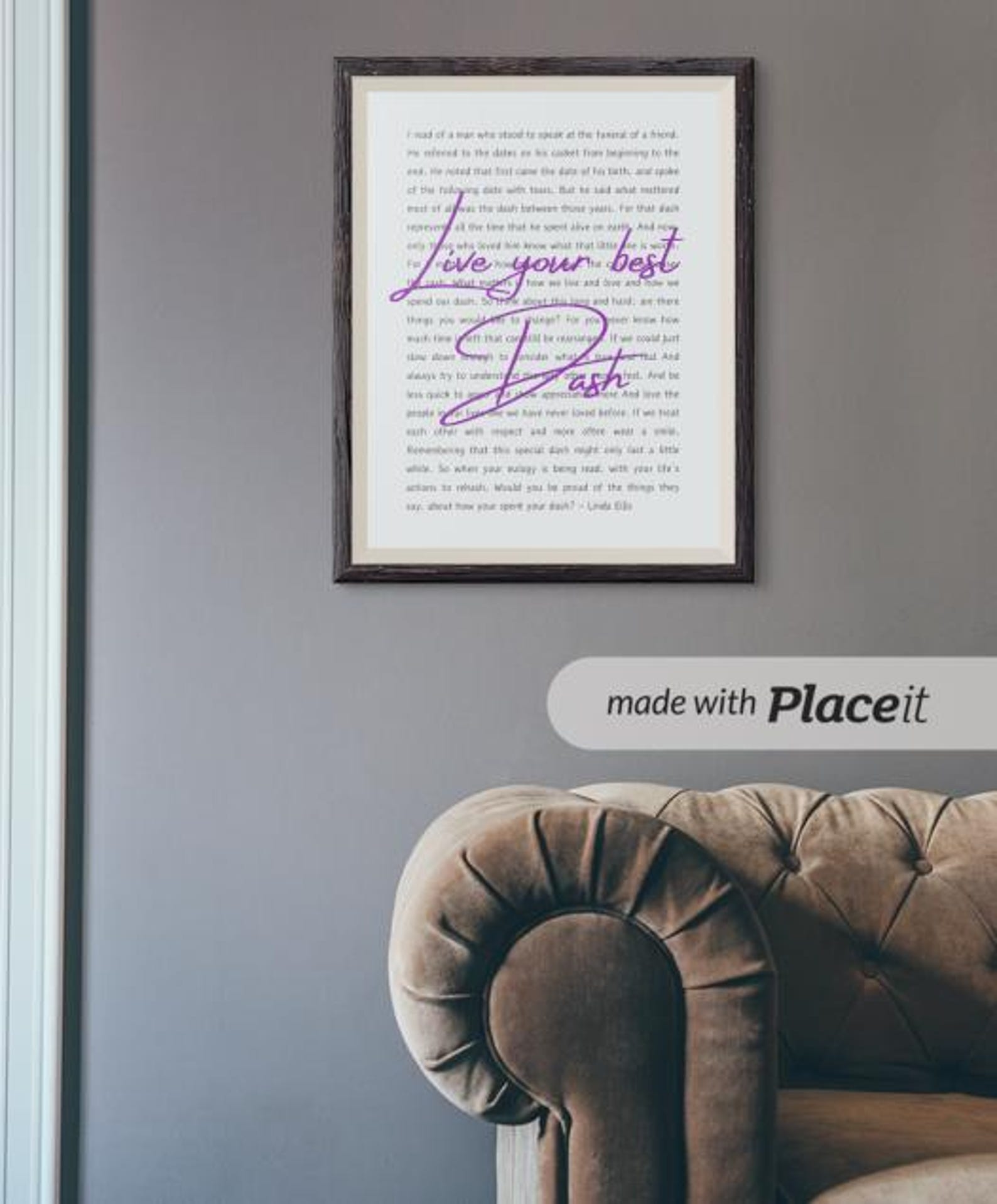 The Dash - Linda Ellis - Live Your Best Dash Print - Digital Download ...