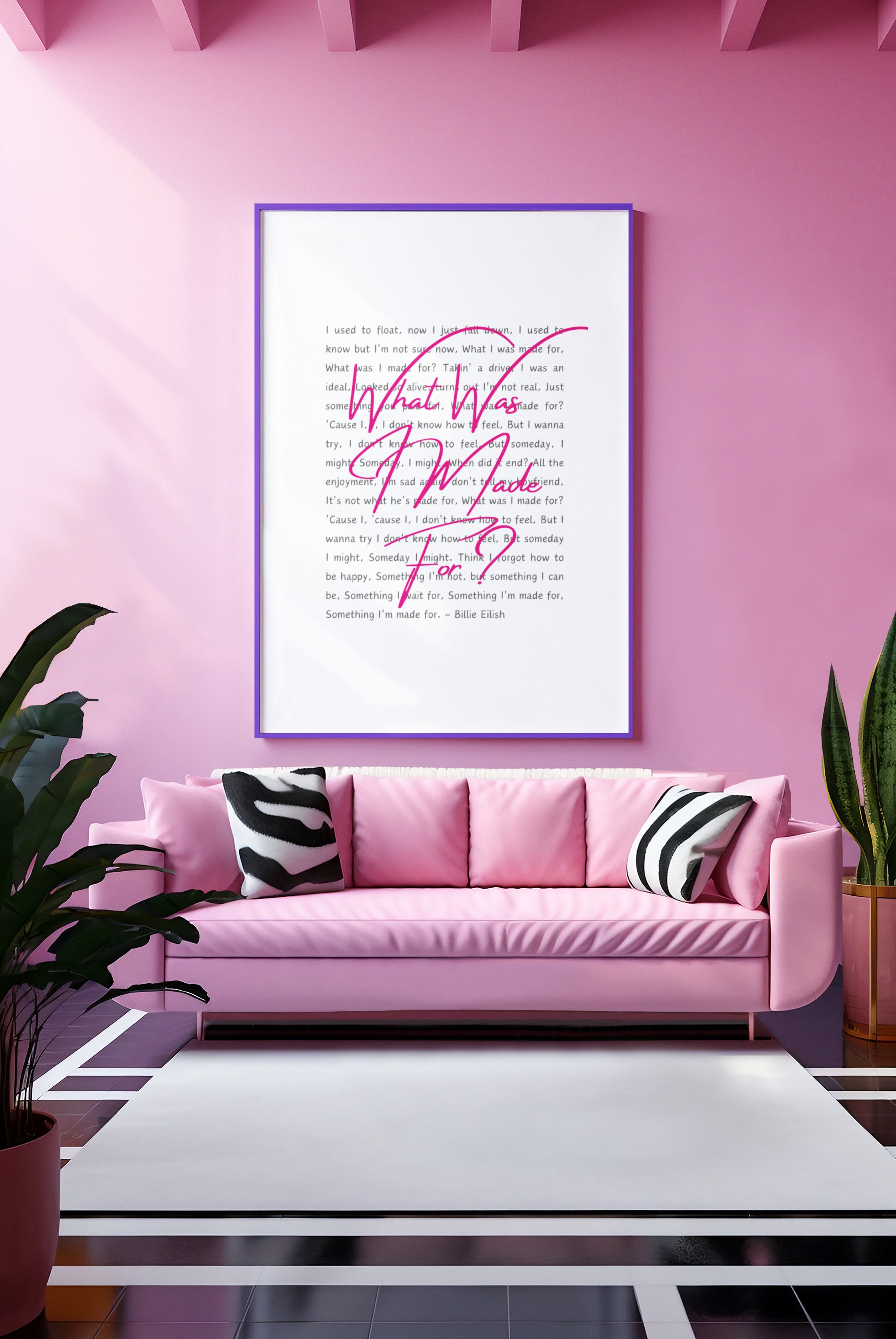 What Was I Made for ? Billie Eilish - Lyric Print - Digital Download in ...