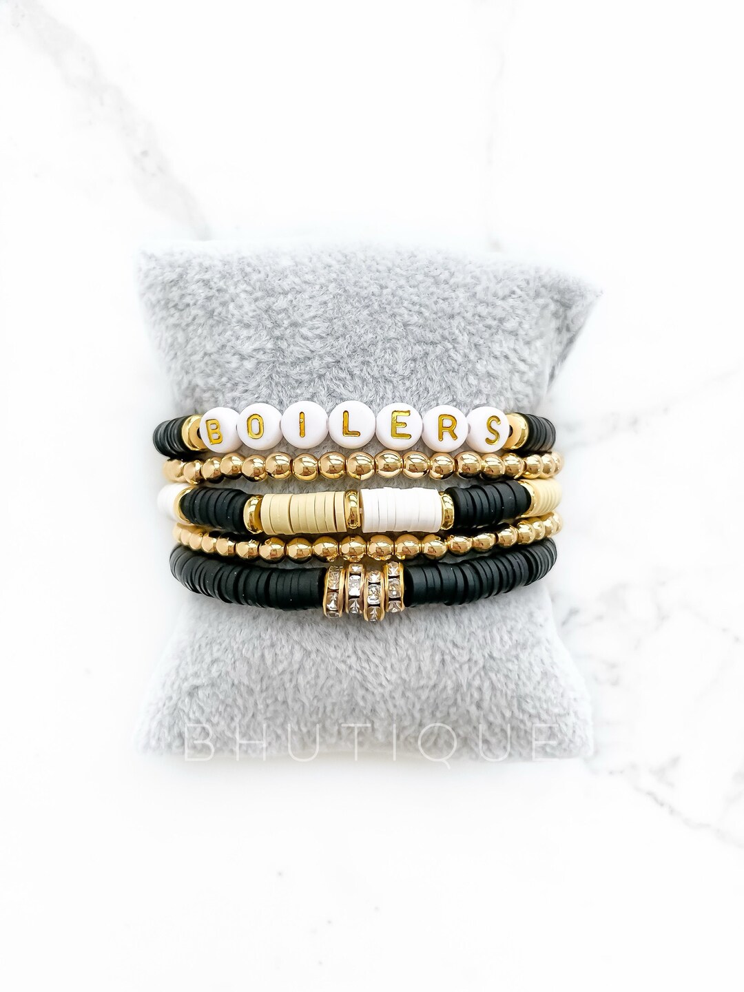 Boilers Bracelet Set With Optional 14K Gold Plated Bead Bracelets ...