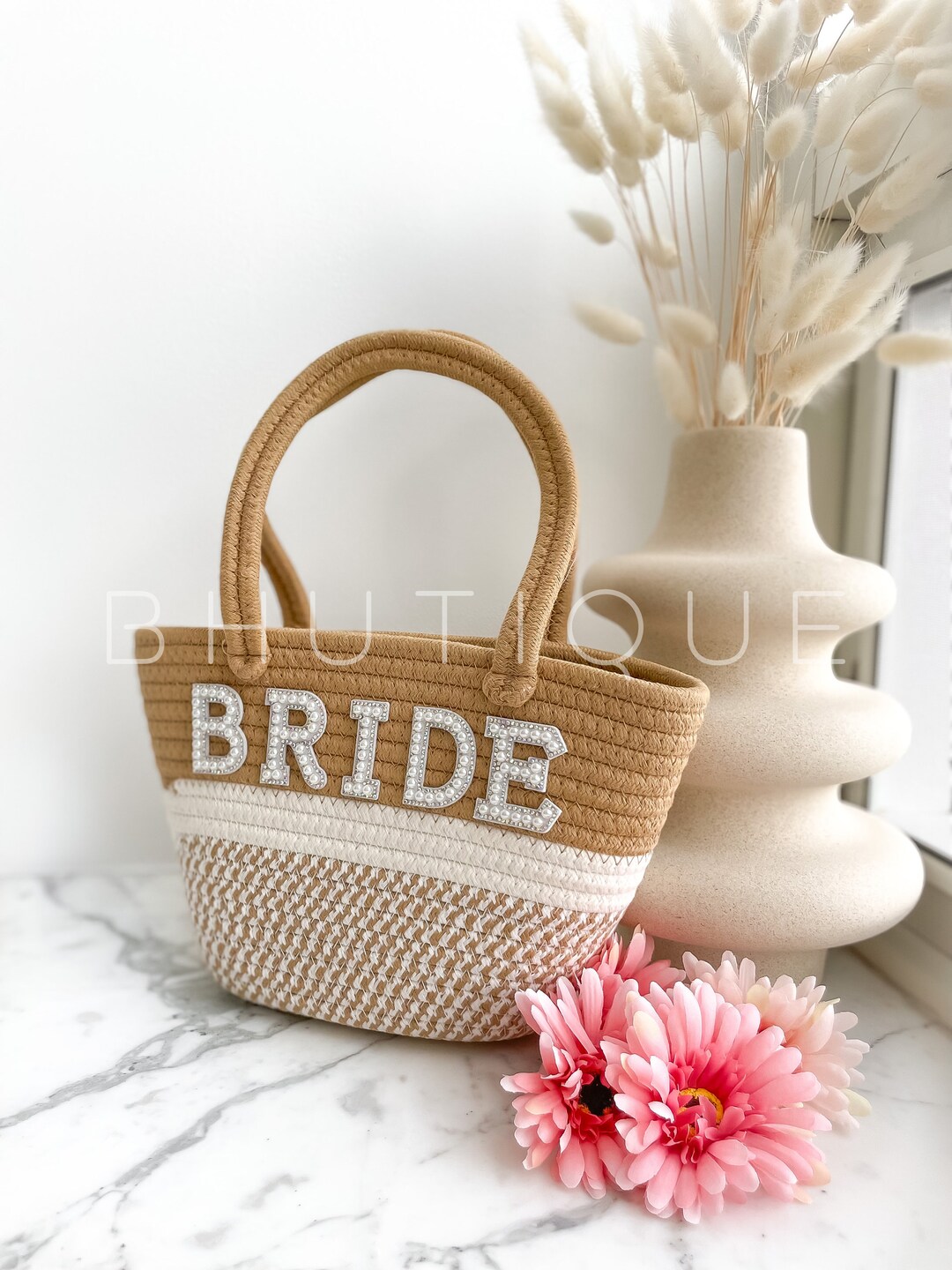 Custom Bride Mini Beach Bag Bachelorette Gift Bridal Shower Gift ...