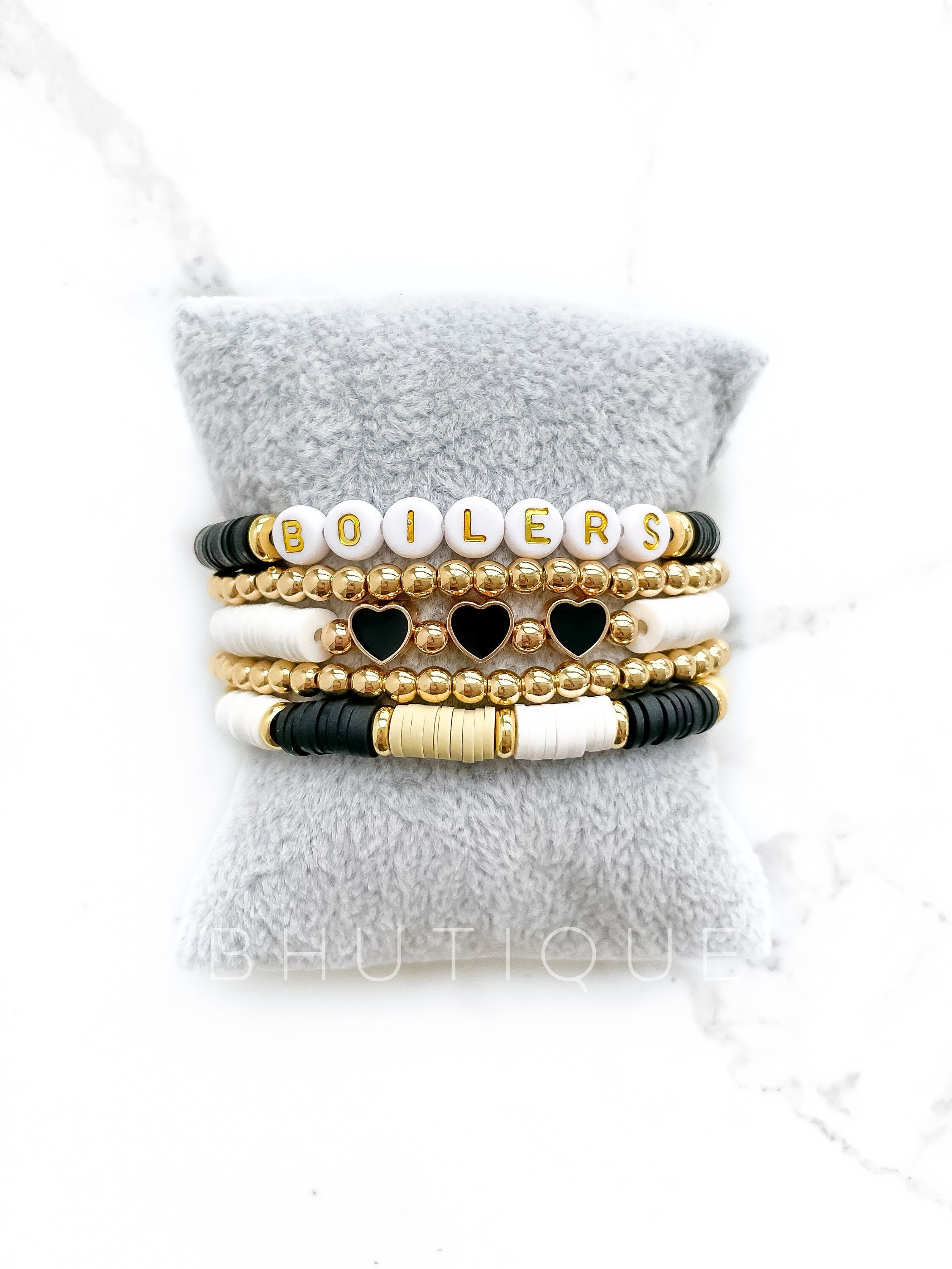 Boilers Bracelet Set With Optional 14K Gold Plated Bead Bracelets ...