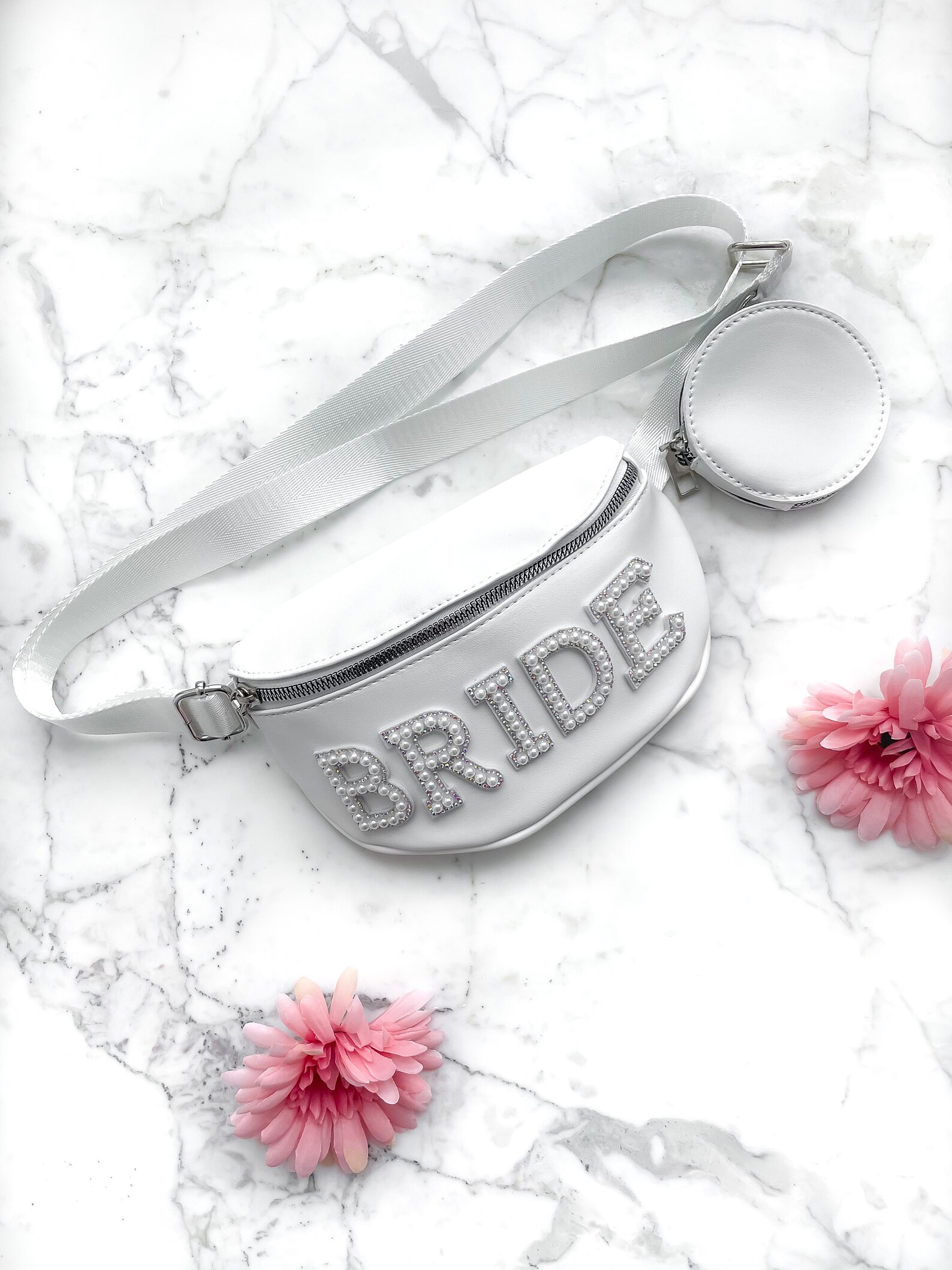 Custom Bride Fanny Pack With Side Coin Purse Engagement Gifts ...