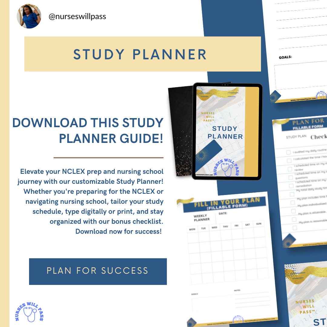 Ultimate Study Planner/calendar for NCLEX & Nursing School Maximize ...