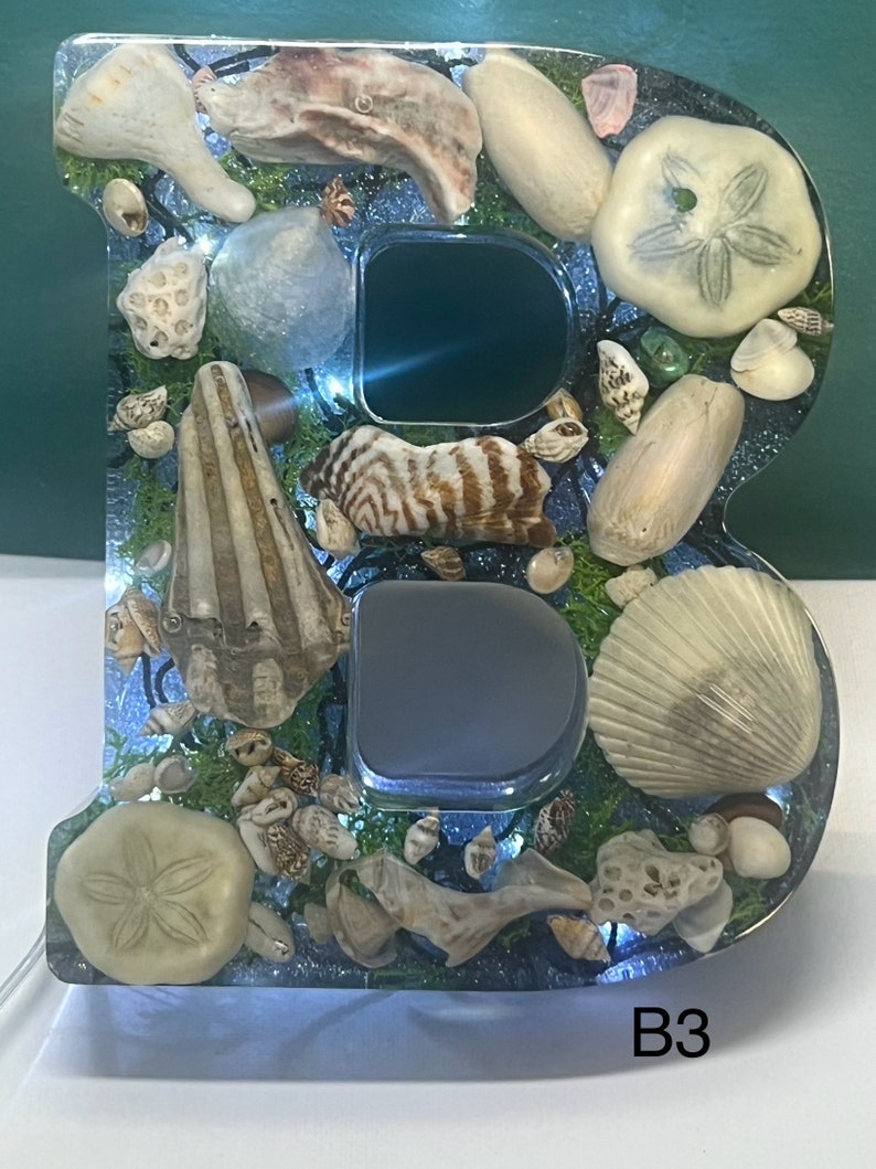 Large B Letter Resin Light Multiple Styles to Choose From - Etsy