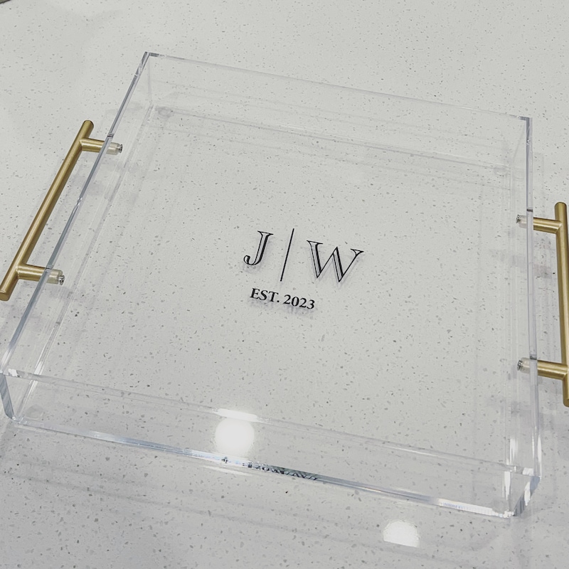 Acrylic Monogram Tray - Etsy
