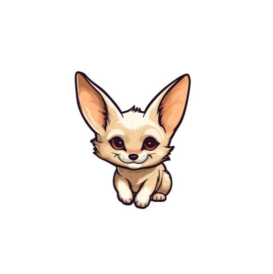 Fennec Fox Vinyl Sticker Waterproof Die-cut Cute, Kids, Party, Gifts ...