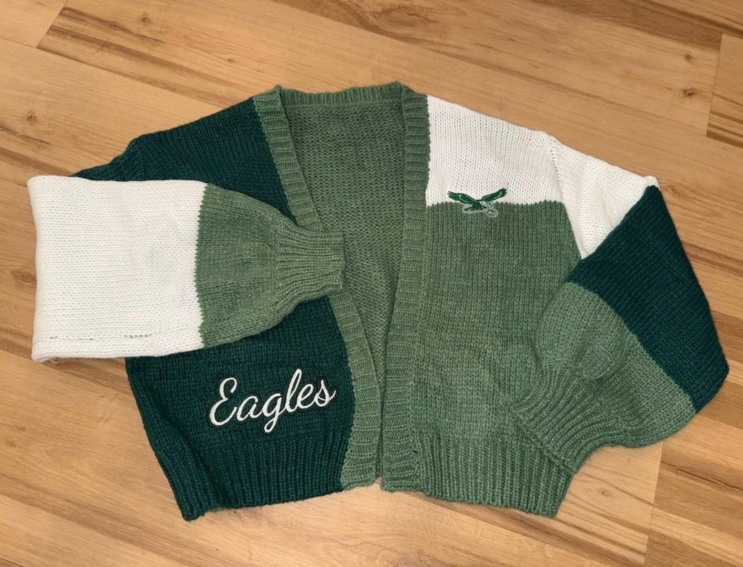 Women’s Eagles Cropped Cardigan X-large - Etsy