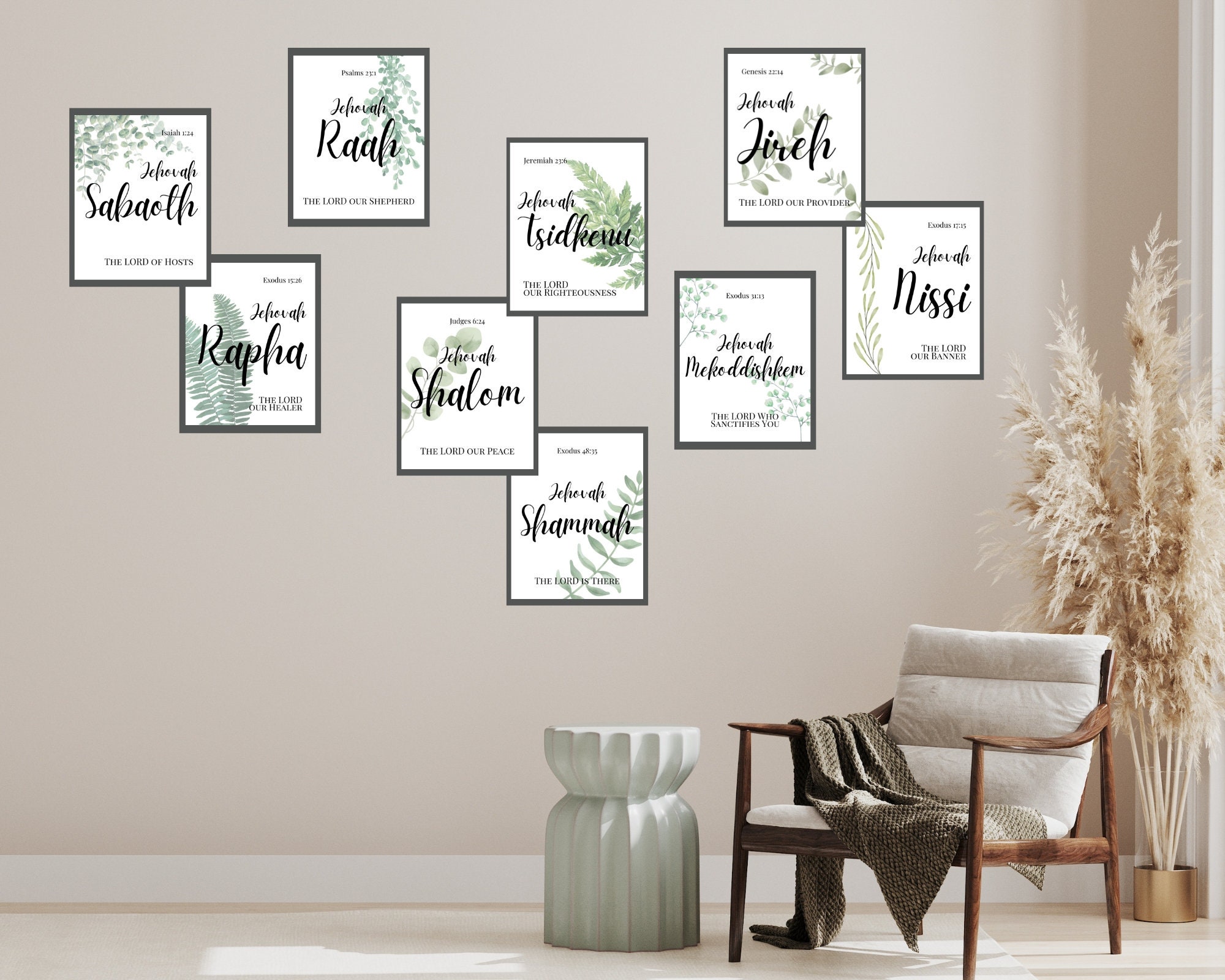 Names of God Posters Set of 15 - Etsy