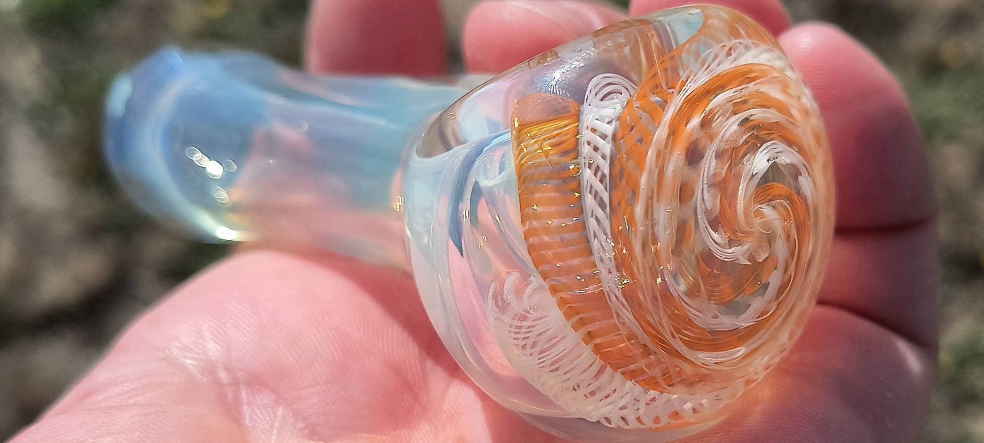 Thick Color Changing Pipe With Orange Crayon and Star White - Etsy