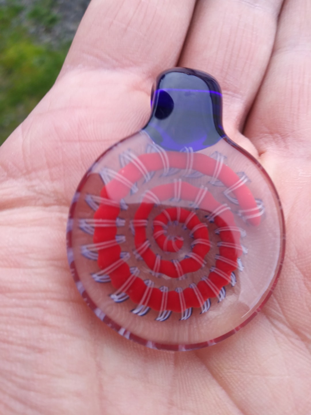 Handmade Glass Implosion Pendant - Etsy