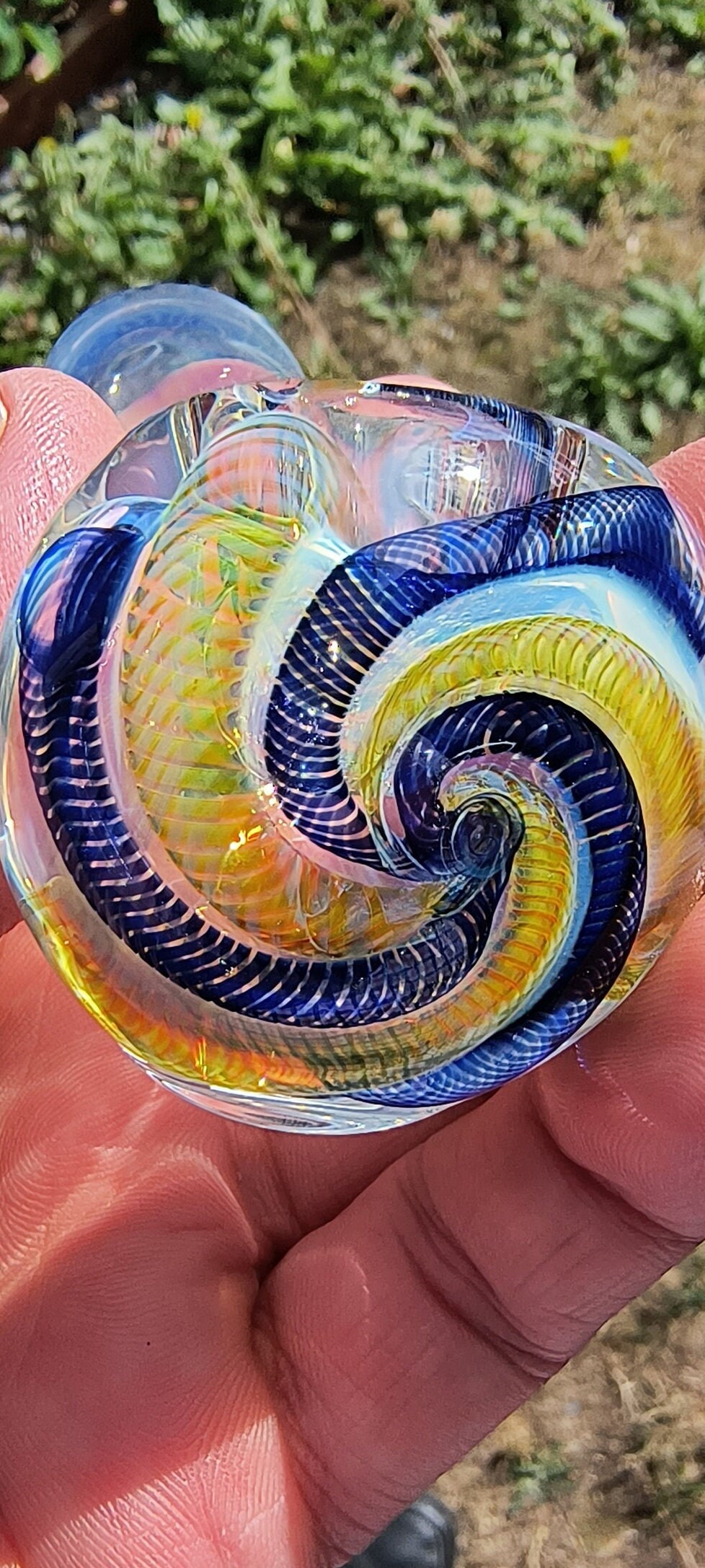 Thick Color Changing Pipe With Cobalt Blue and Dark Multi - Etsy